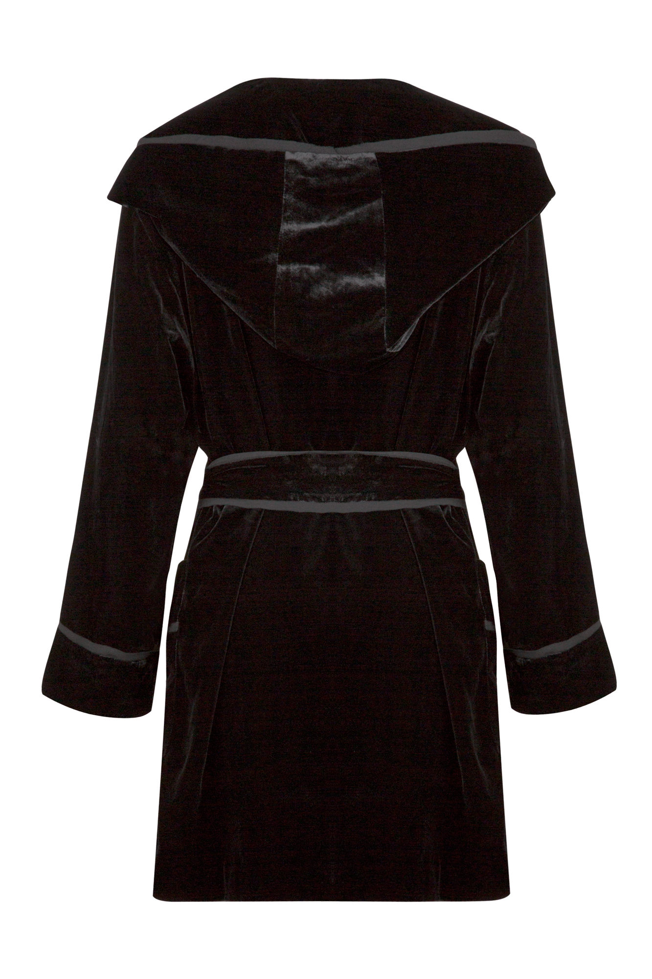 HOODED VELVET ROBE | by FANG
